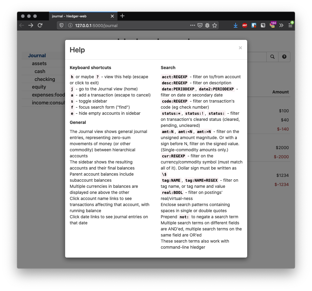 Tutorial: hledger-web - hledger